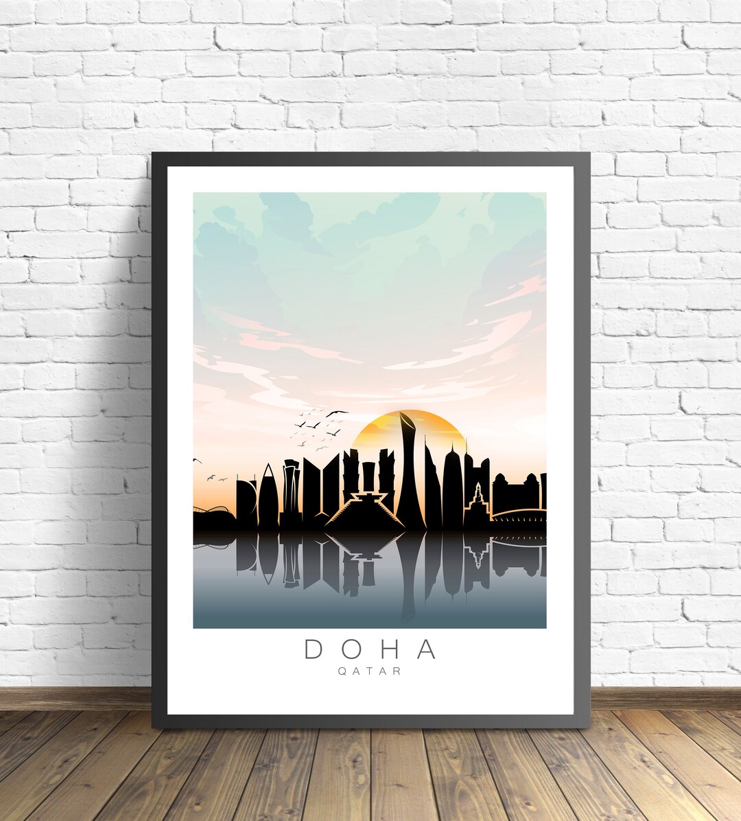 Doha Travel Print , Qatar Poster - Etsy