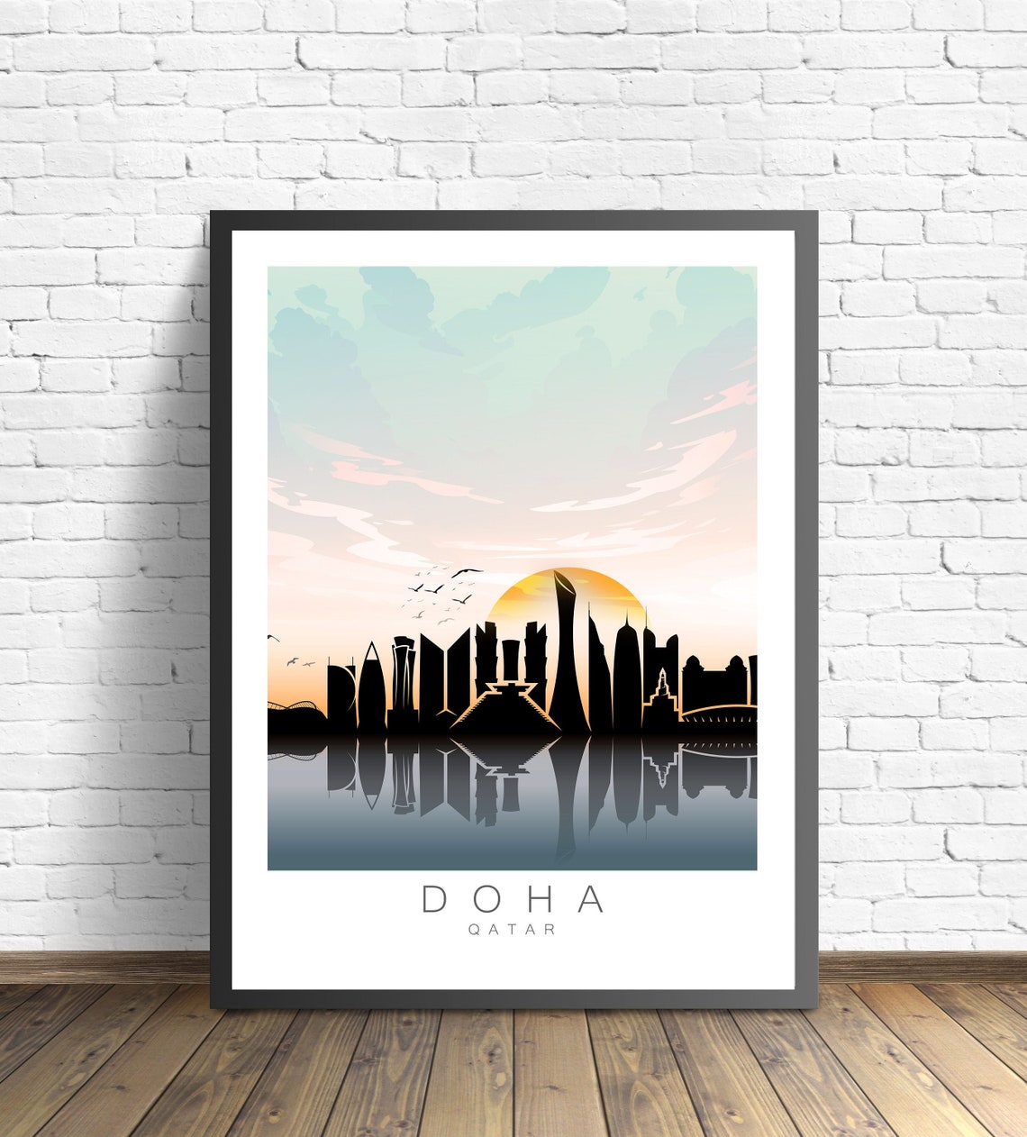 Doha Travel Print , Qatar Poster - Etsy