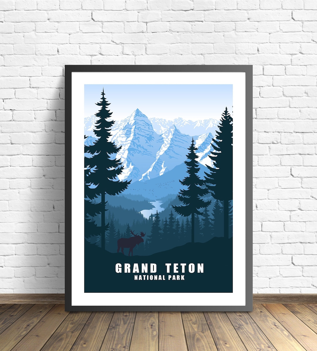 Grand Teton National Park Travel Print Wyoming Poster - Etsy