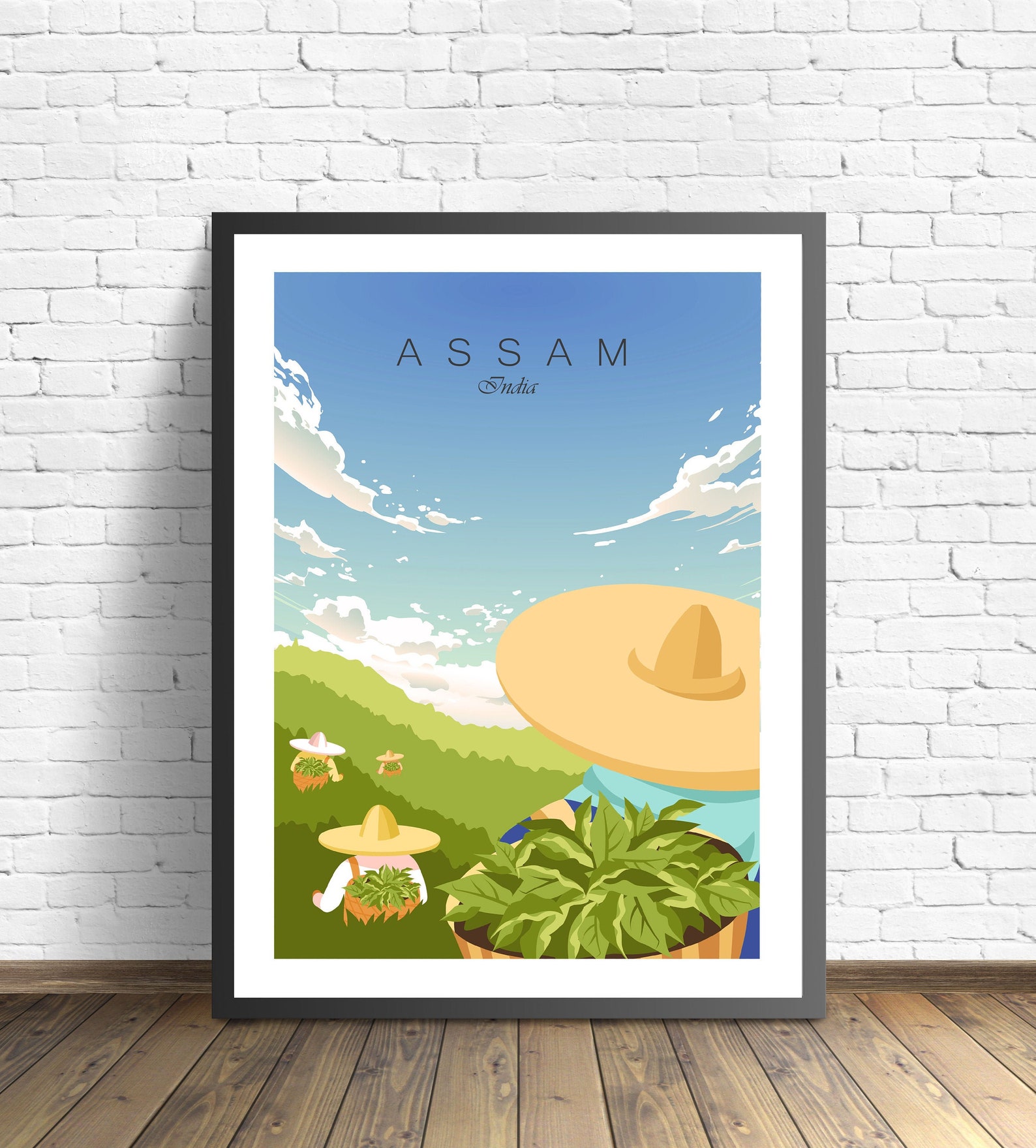 Assam Travel Poster India Print - Etsy