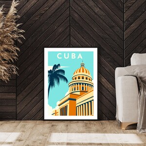 Cuba Travel Poster | Caribbean Print - Etsy