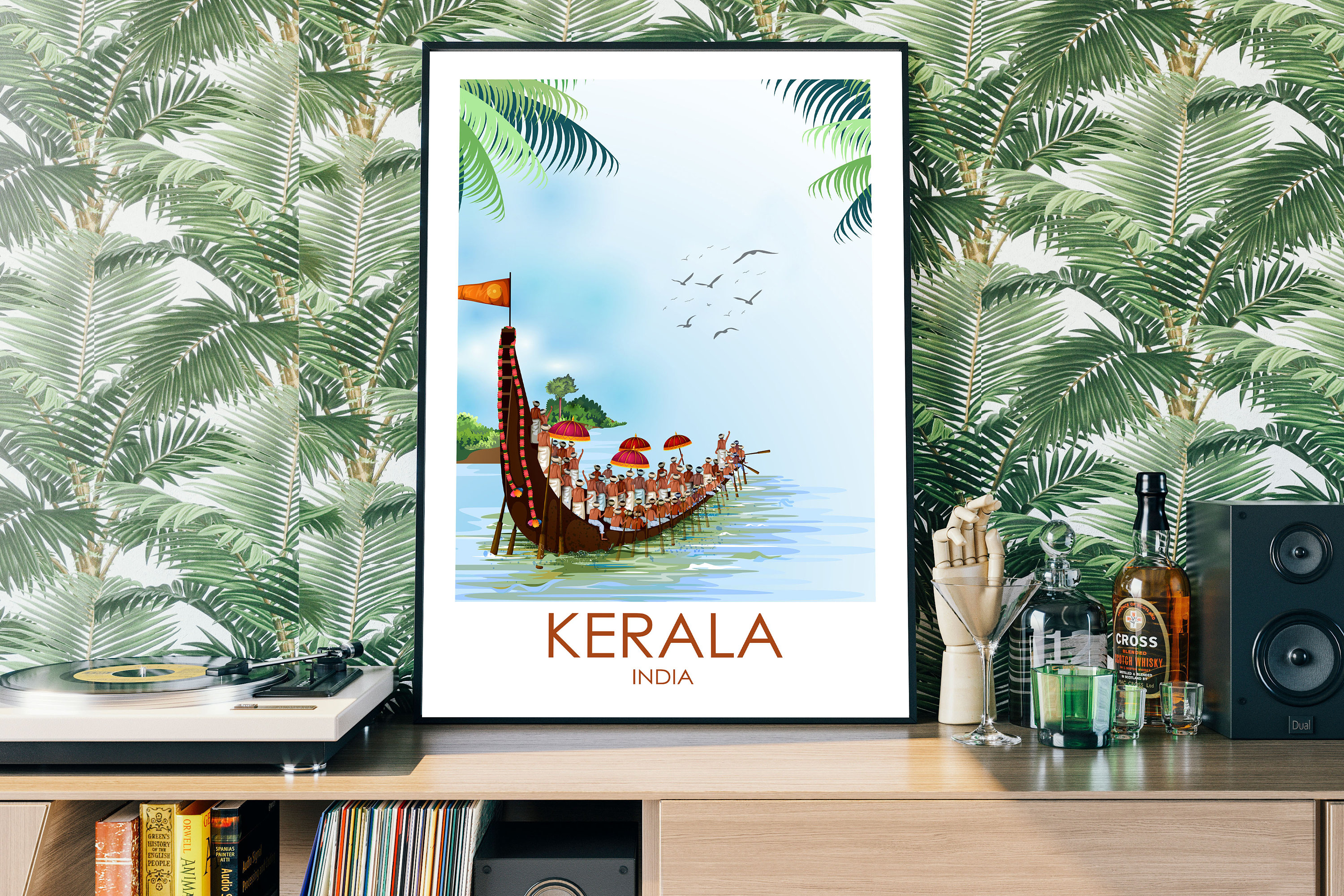 Kerala Travel Poster , India Print - Etsy