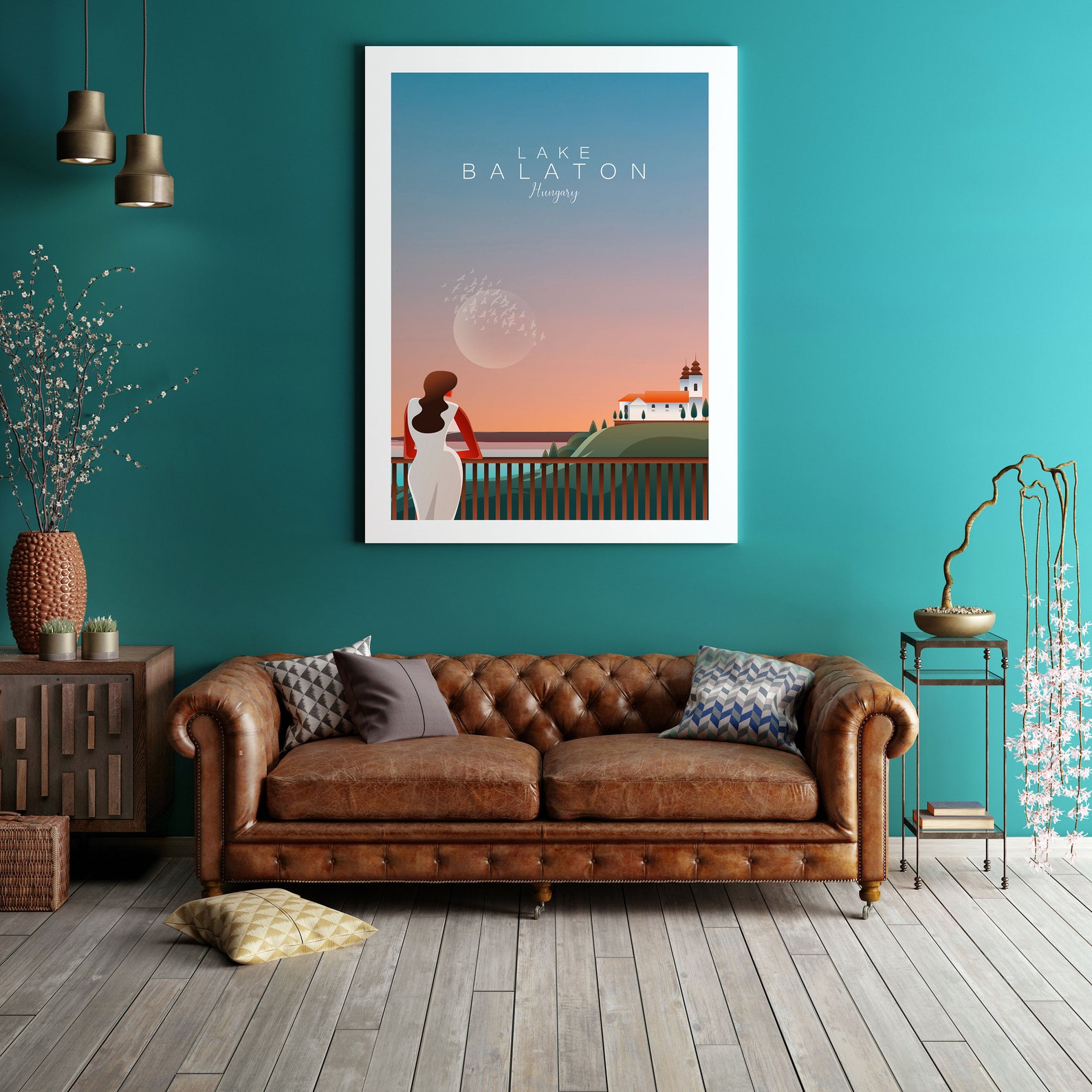 Lake Balaton Travel Poster , Hungary Print - Etsy