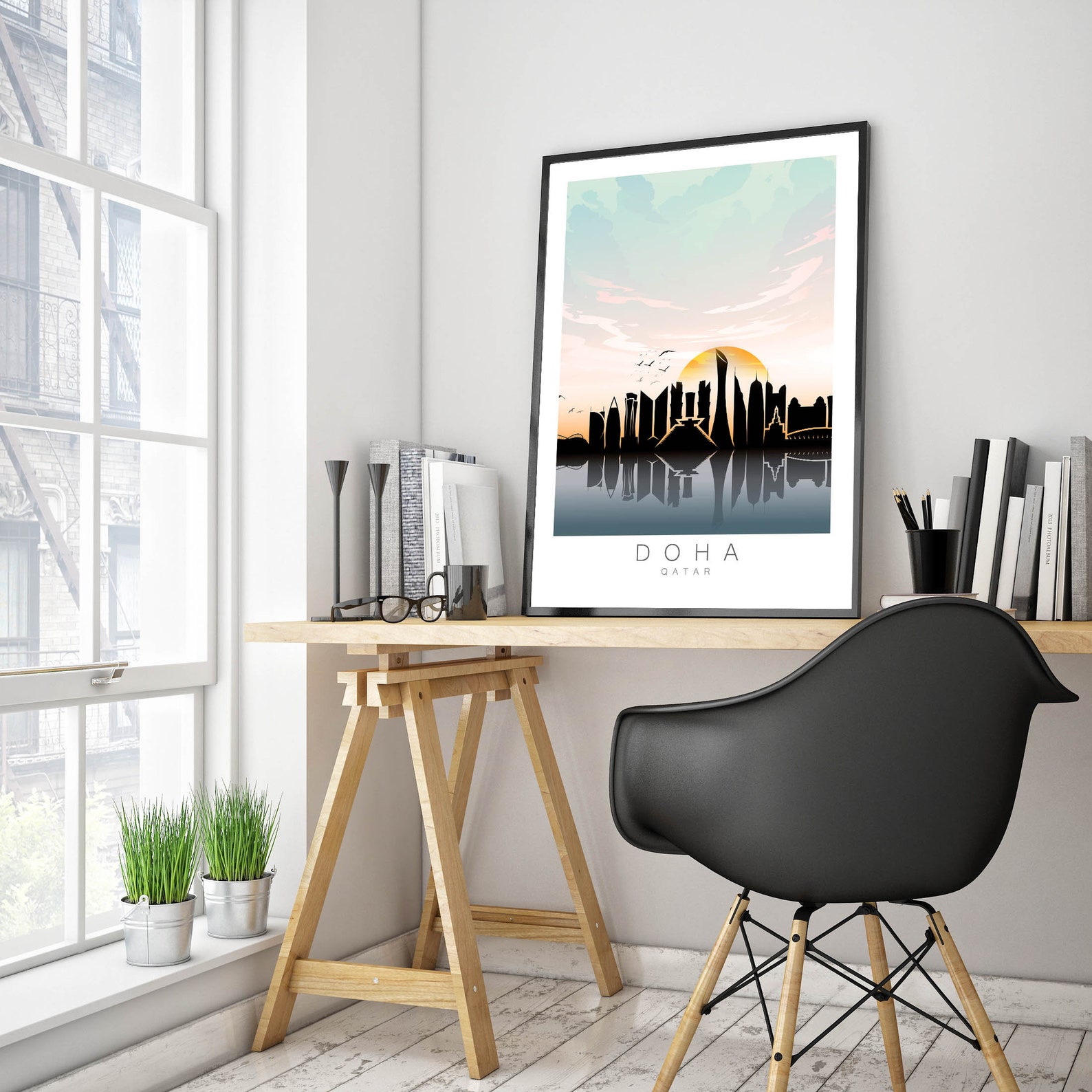 Doha Travel Print , Qatar Poster - Etsy