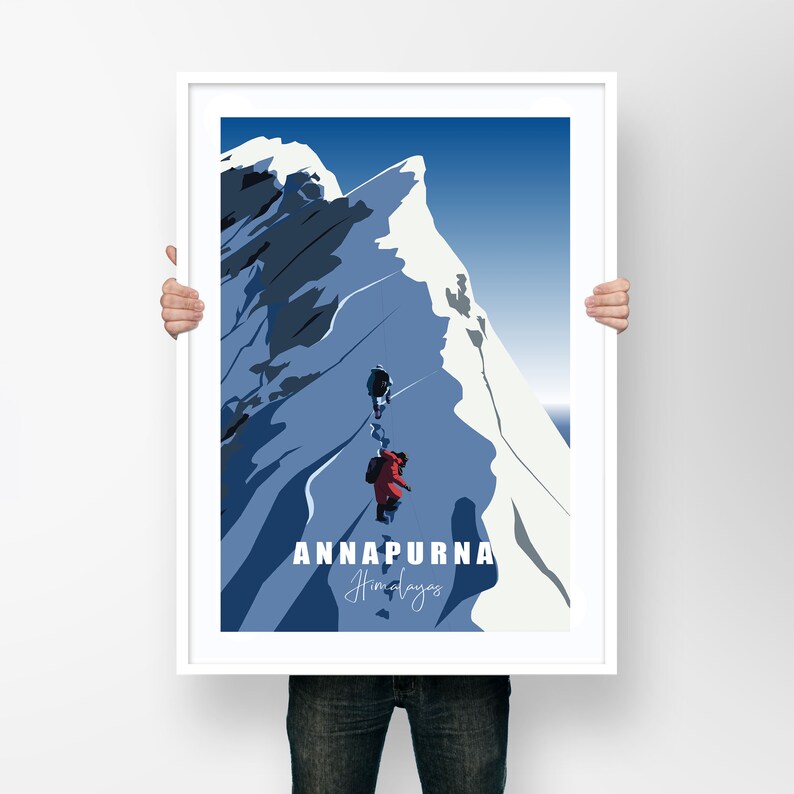 Annapurna Poster , Nepal Print , Nepal Wall Art , Kathmandu Travel ...