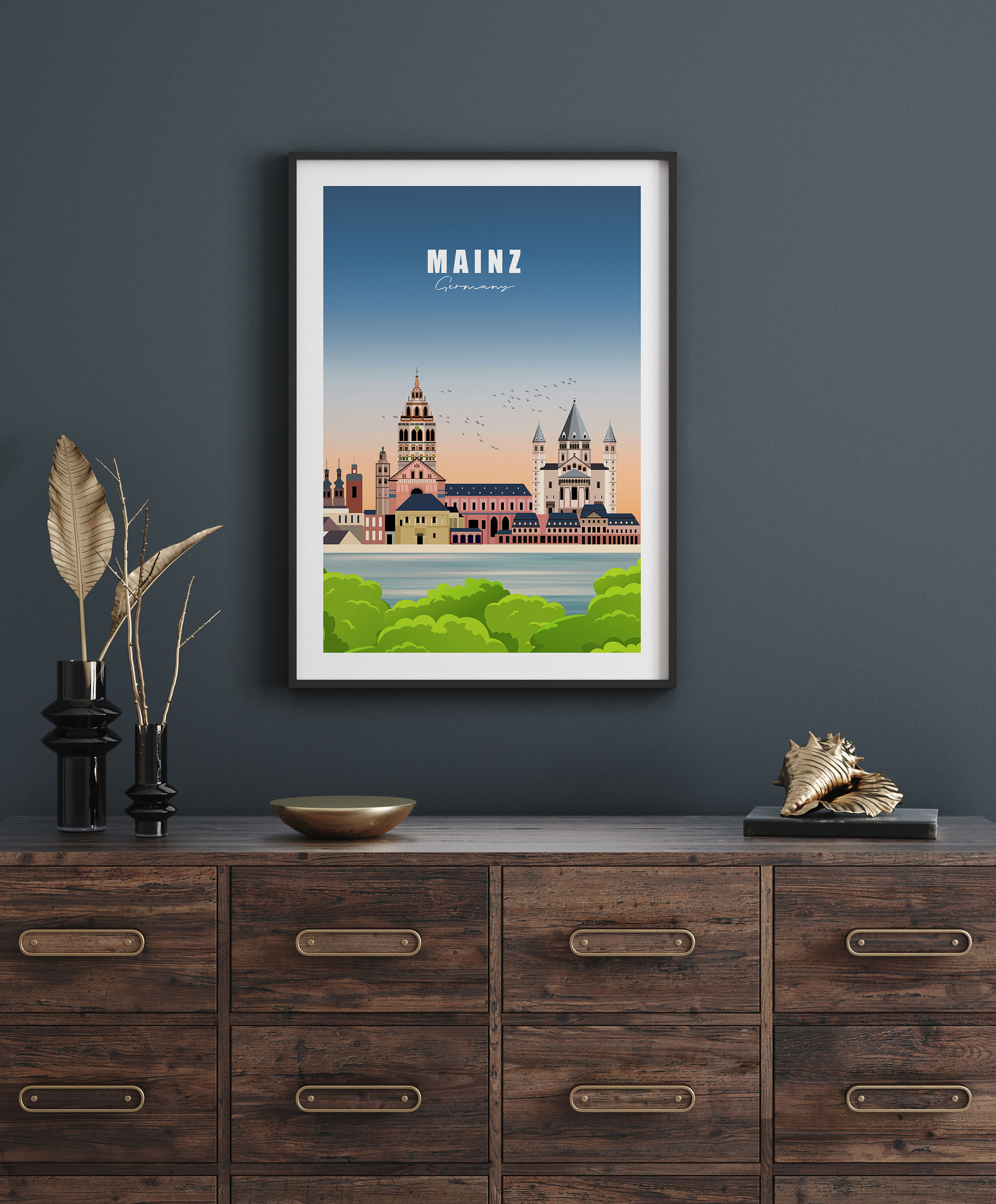 Mainz Poster Germany Print Travel Poster - Etsy