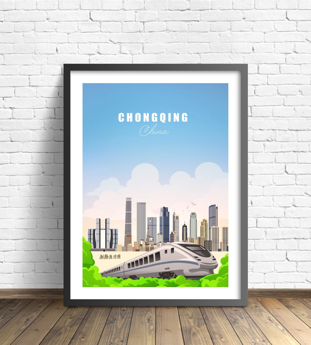 Chongqing Poster | China Print | Travel Poster - Etsy