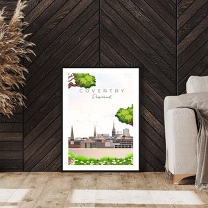 Coventry Travel Poster | England Print | United Kingdom Art Print - Etsy