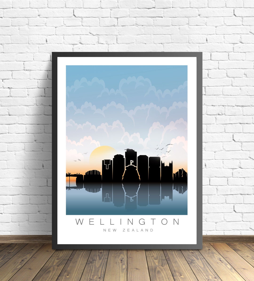 Wellington Travel Print , New Zealand Poster - Etsy