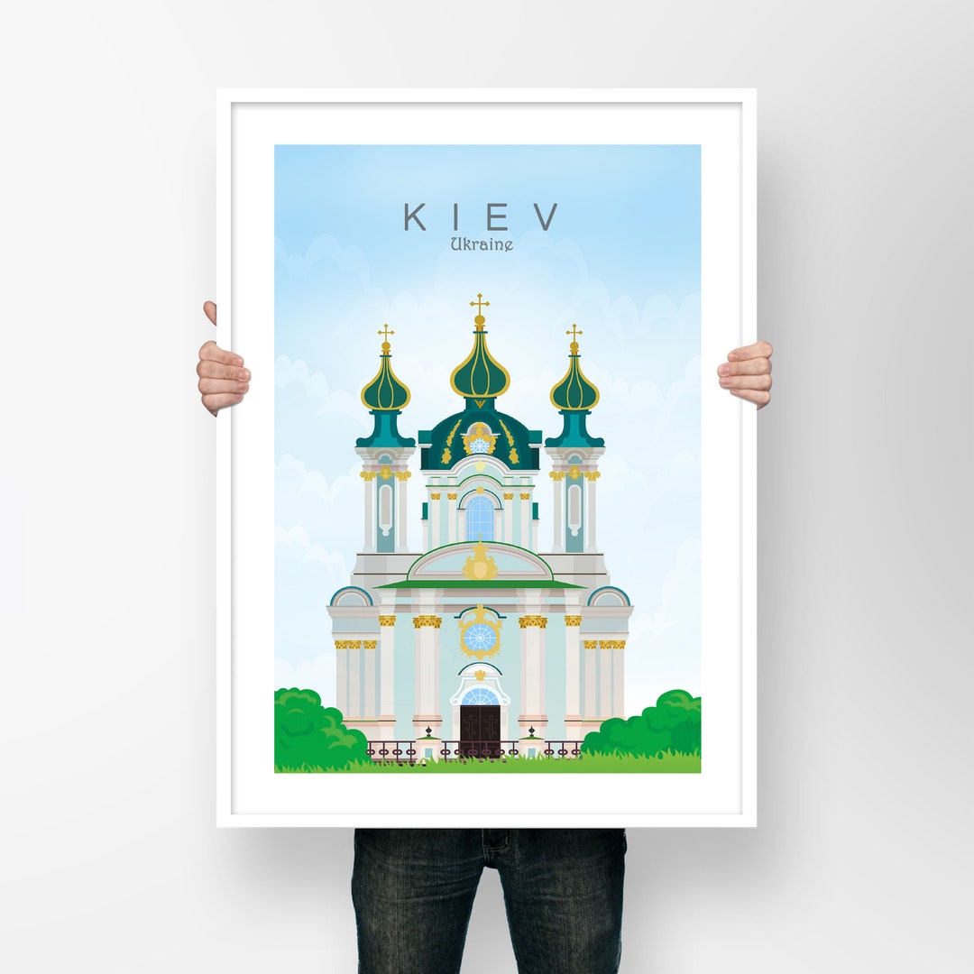 Kiev Travel Poster Ukraine Print - Etsy