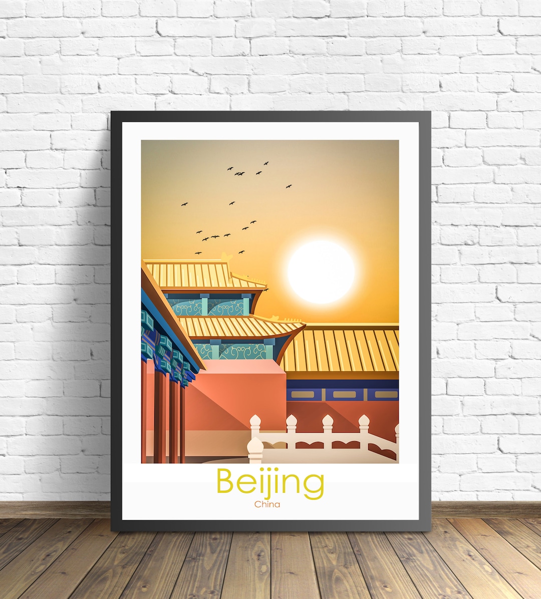 Beijing Travel Poster , China Print - Etsy