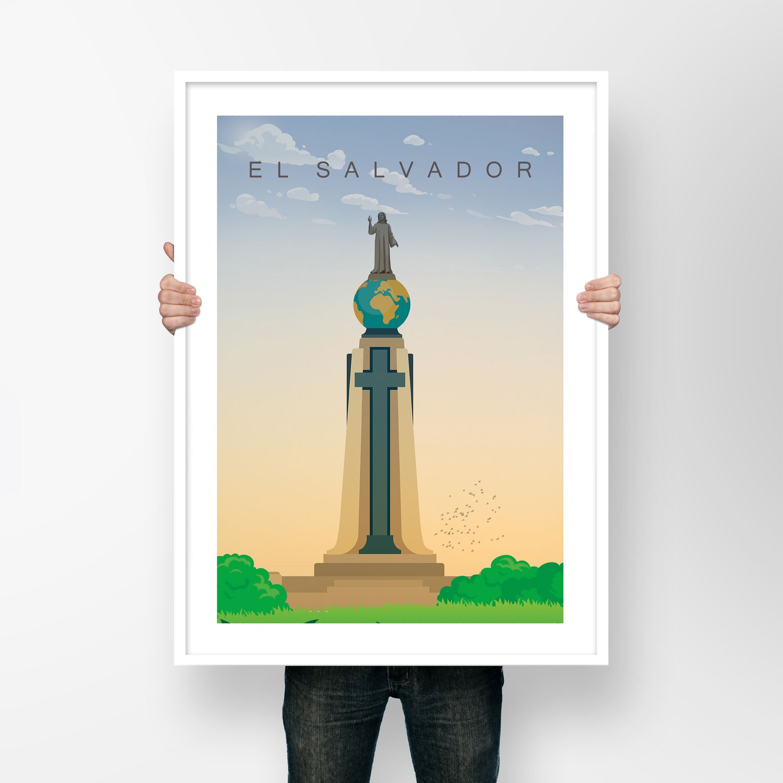 El Salvador Print Central America Poster Travel Poster - Etsy