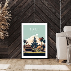 Bali Travel Poster , Indonesia Print , Bali Wall Art - Etsy