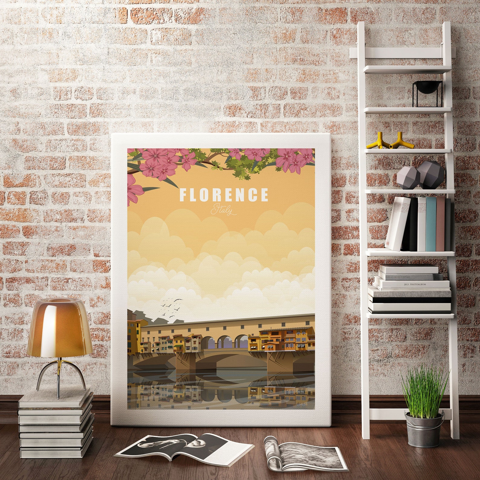 Florence Travel Poster Tuscany Art Print - Etsy