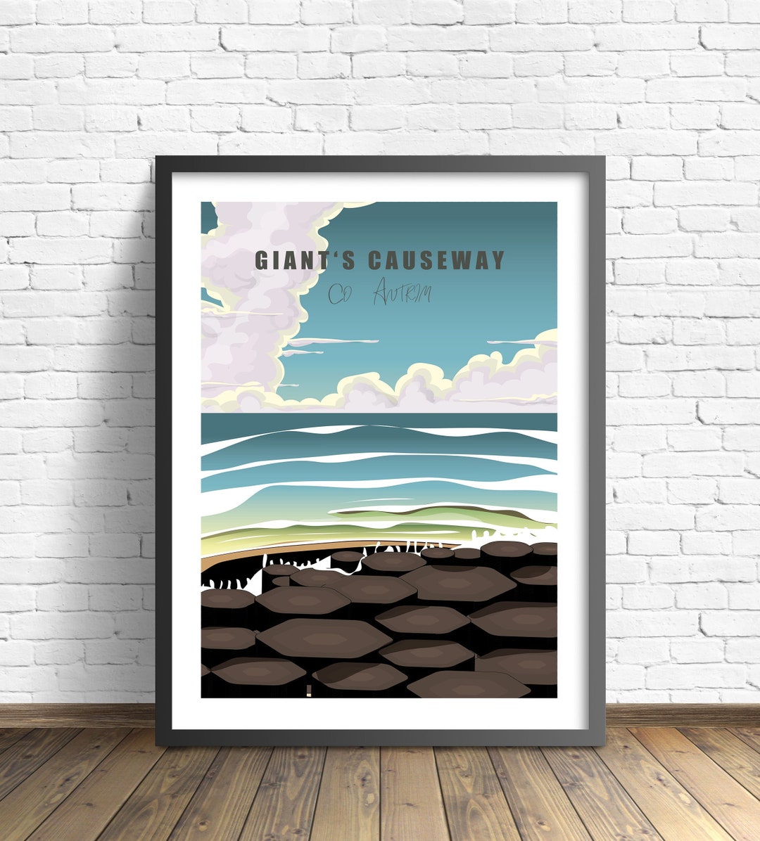 Giants Causeway Travel Print , Northern Ireland Poster - Etsy