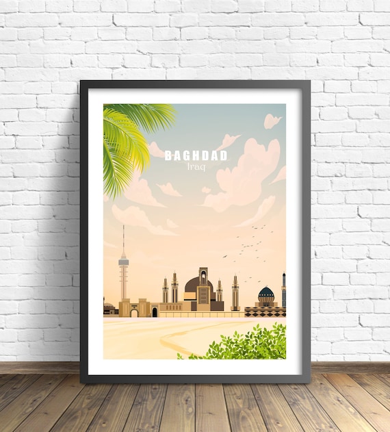 Baghdad Travel Print Iraq Poster | Etsy