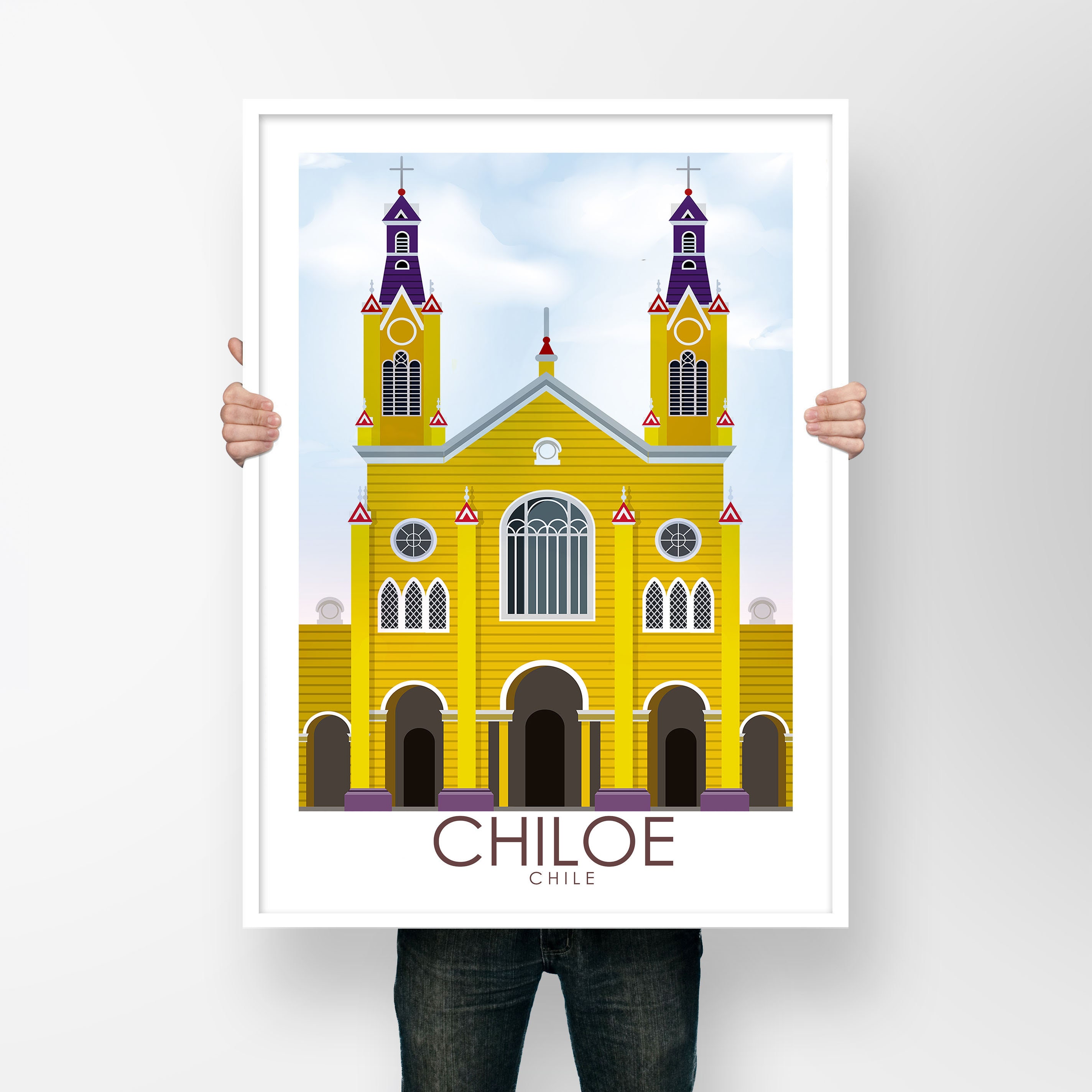 Chile Print | Chiloe Poster | Travel Poster - Etsy