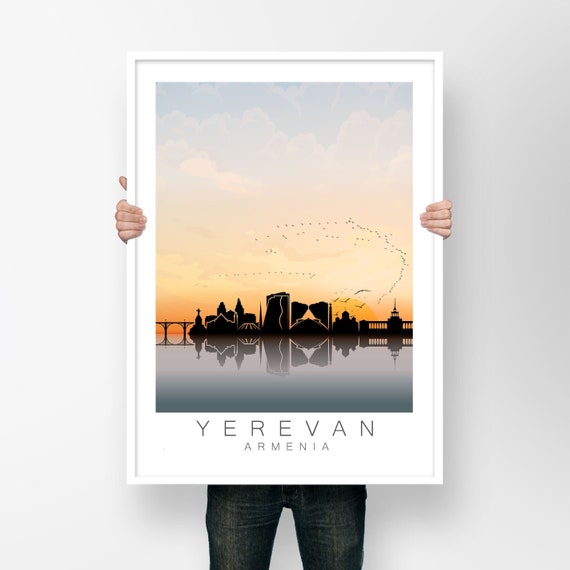 Yerevan Print Armenia Poster Travel Poster - Etsy