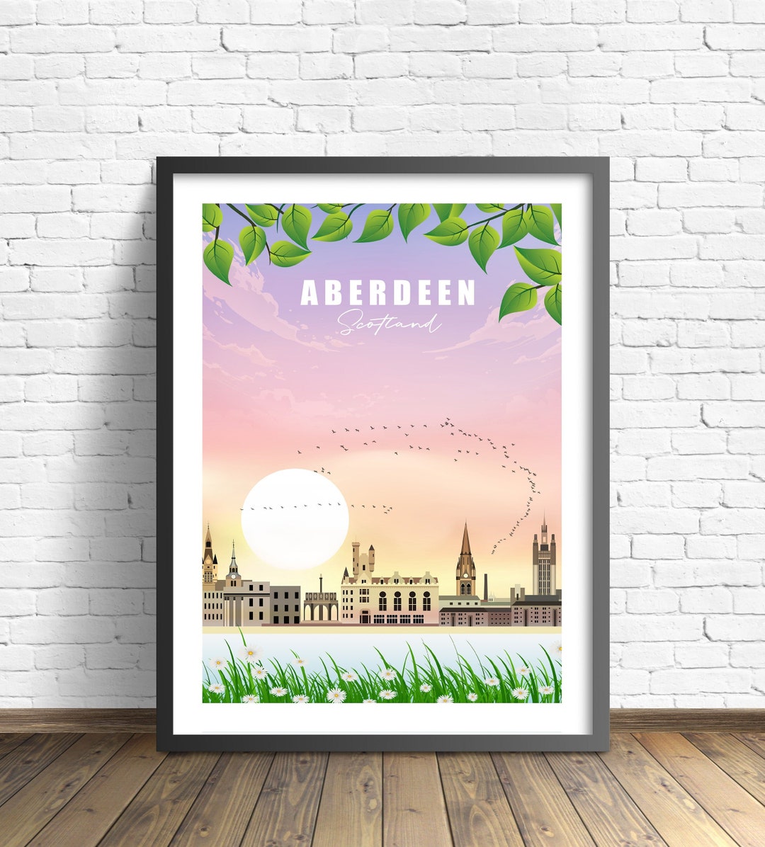 Aberdeen Poster | Scotland Print | Travel Poster - Etsy