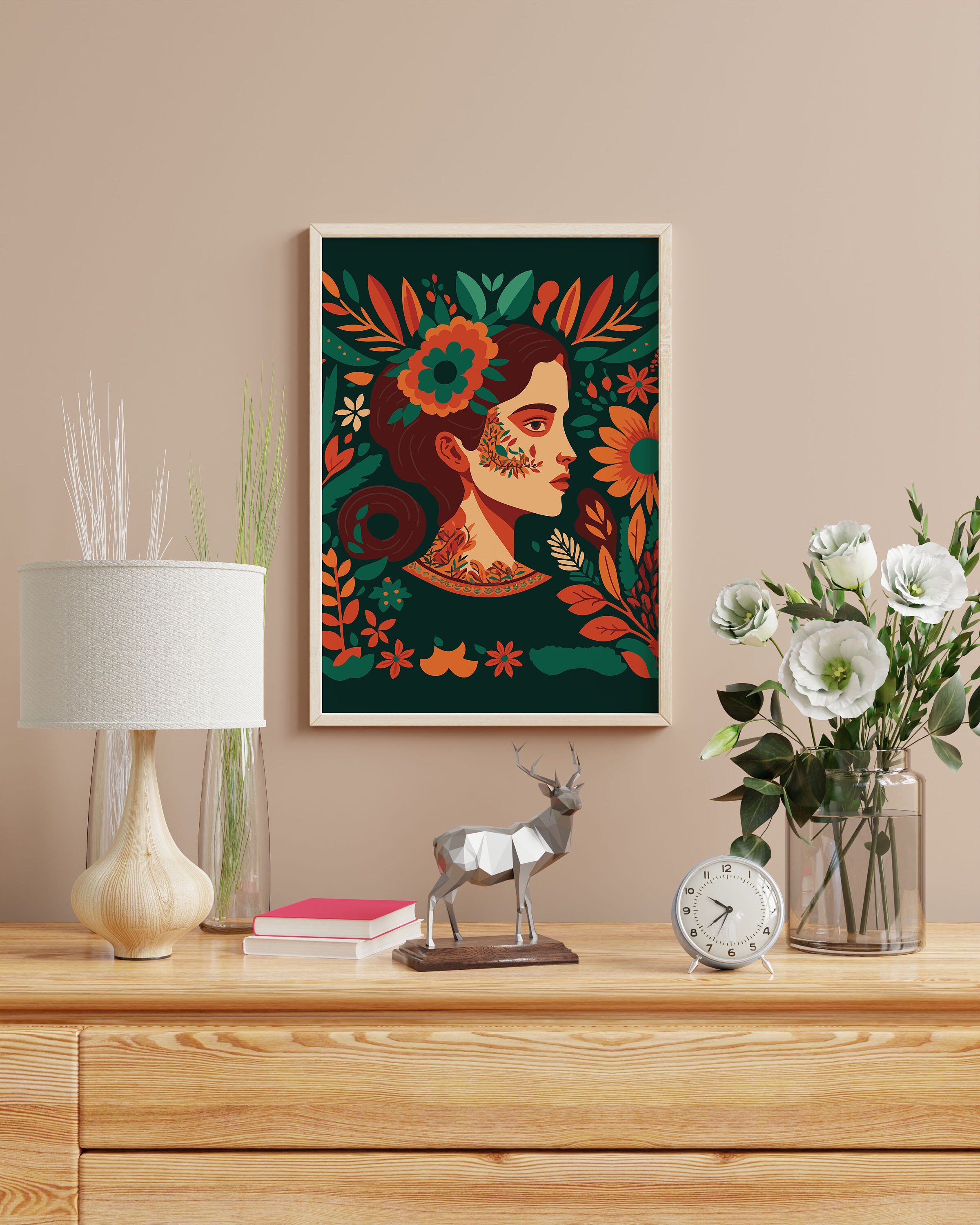 Mexico Ethno Motive Wall Art Set of 3 Prints , Minimalist Ethno Art ...