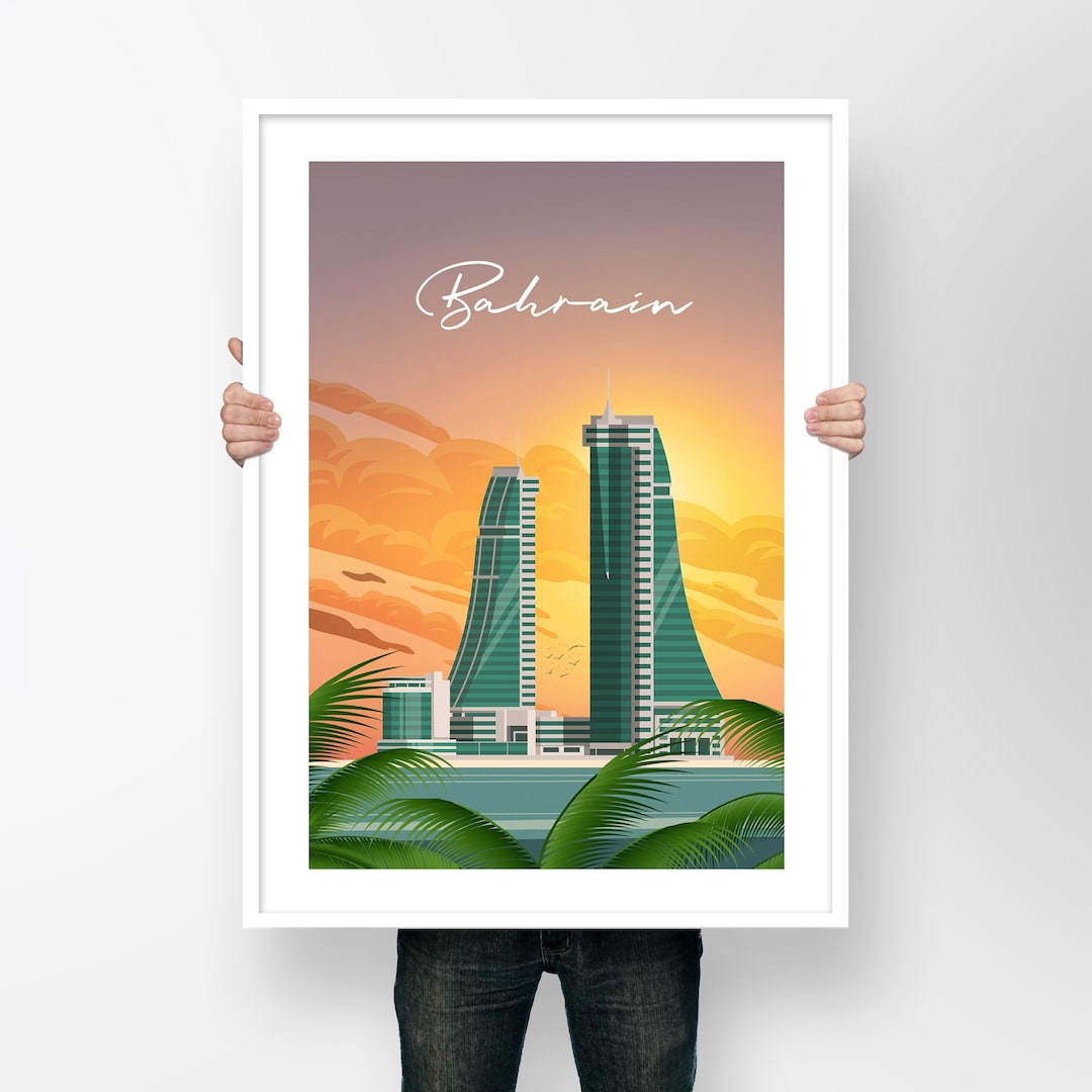 Bahrain Travel Poster , Bahrain Print - Etsy