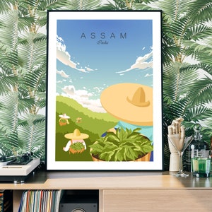 Assam Travel Poster , India Print - Etsy