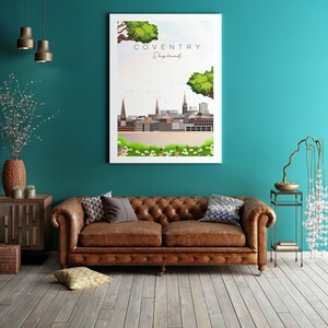 Coventry Travel Poster | England Print | United Kingdom Art Print - Etsy
