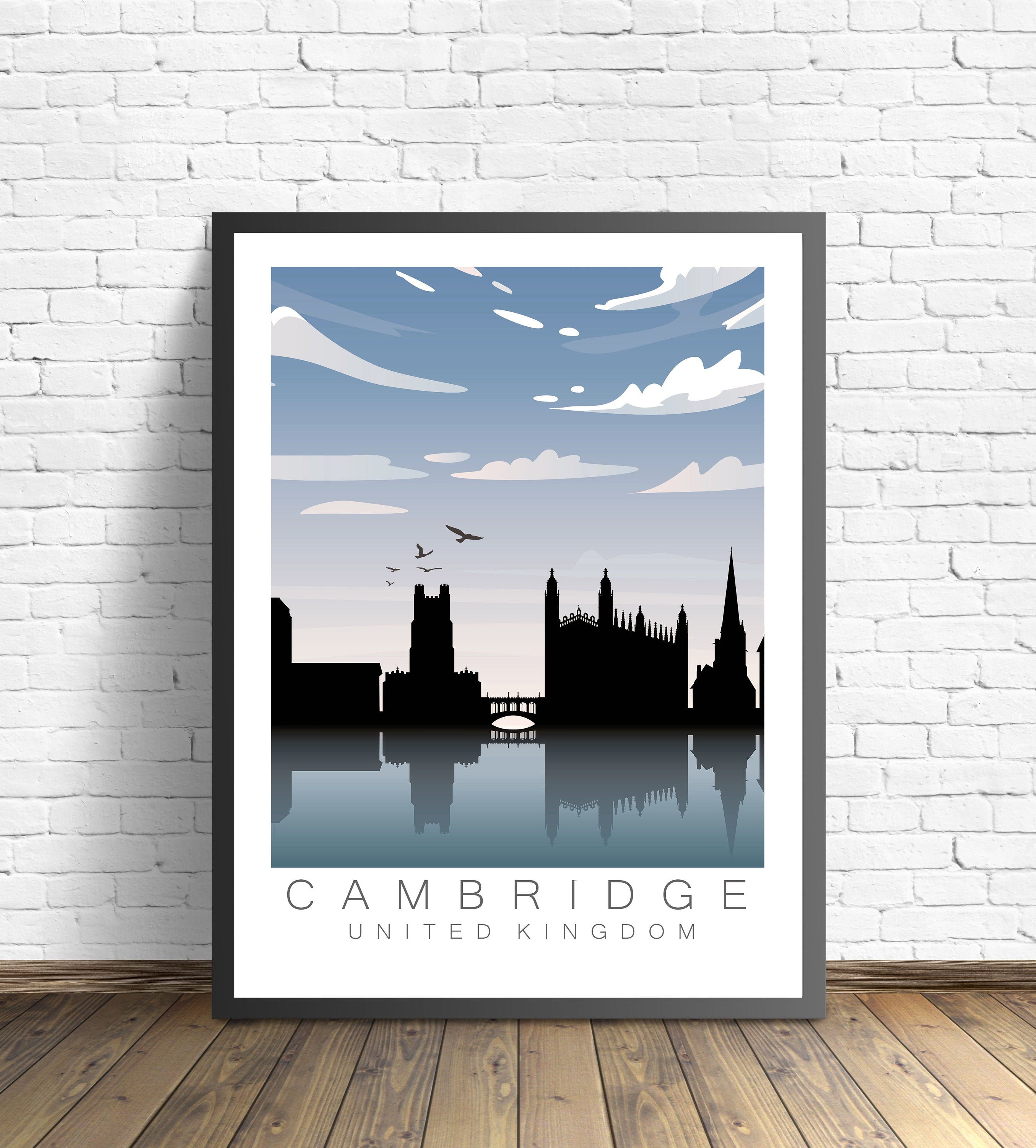 Cambridge Travel Poster | England Print - Etsy