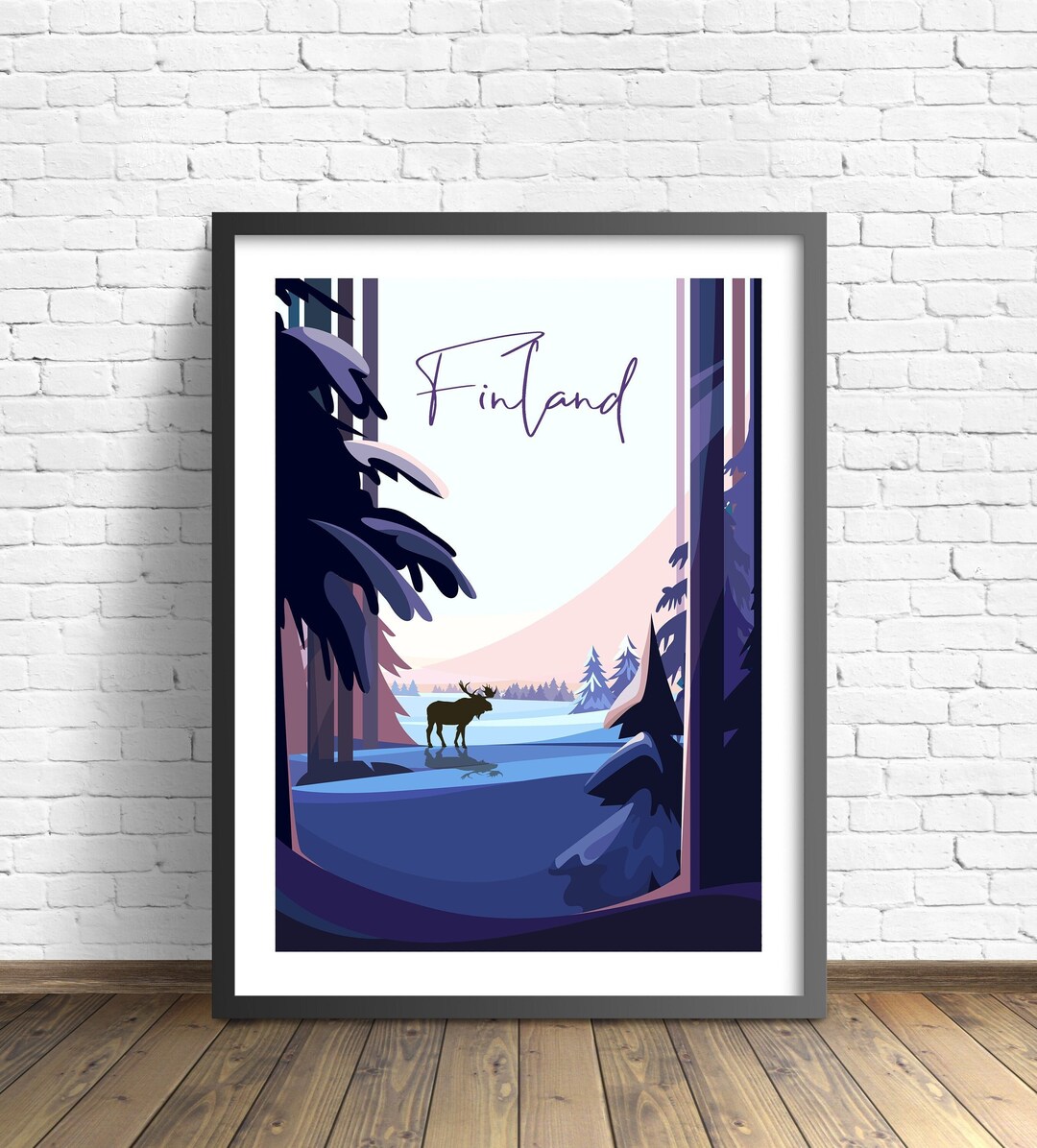 Finland Travel Poster , Finland Art Print - Etsy