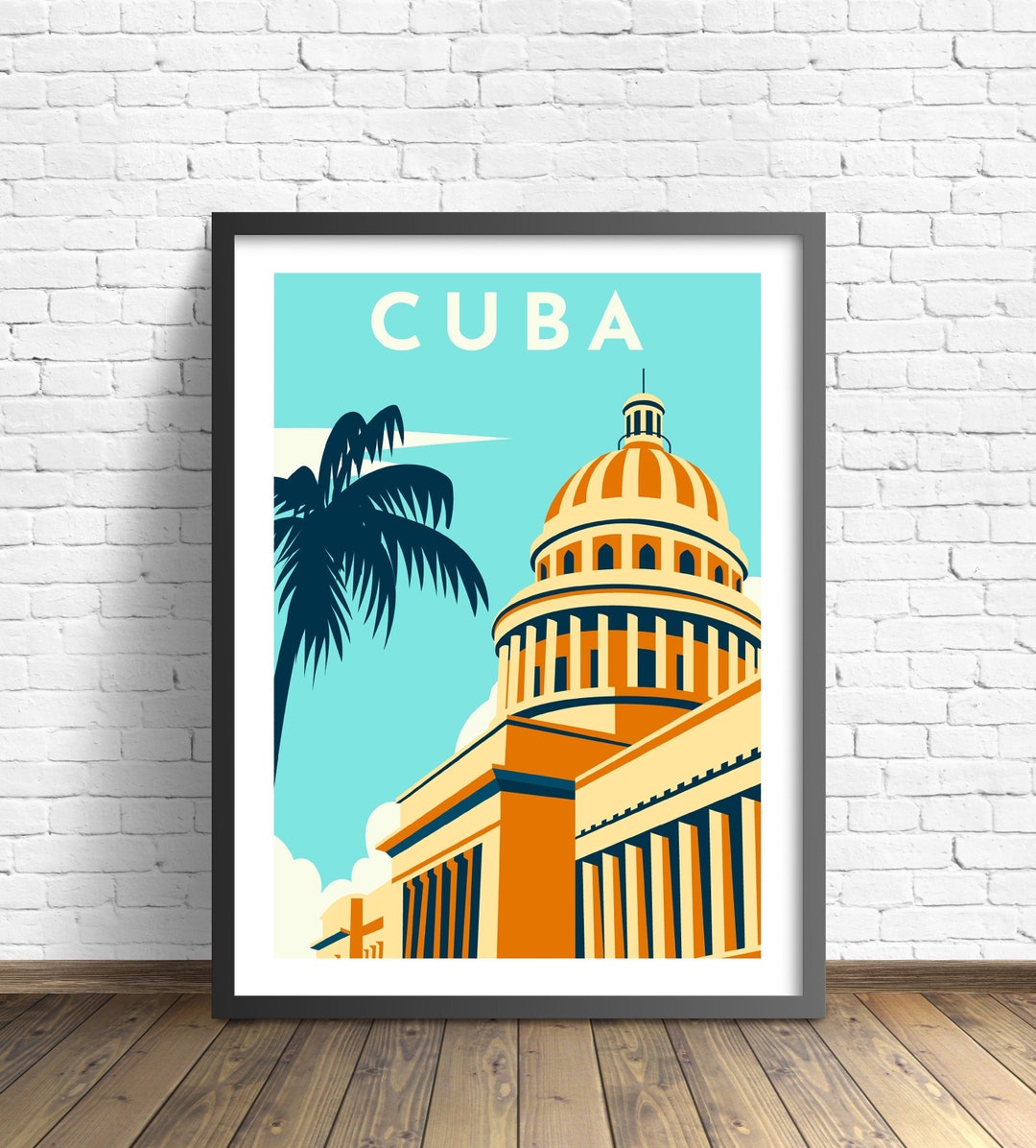 Cuba Travel Poster | Caribbean Print - Etsy