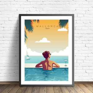 Mallorca Poster | Majorca Print | Spain Art Print - Etsy