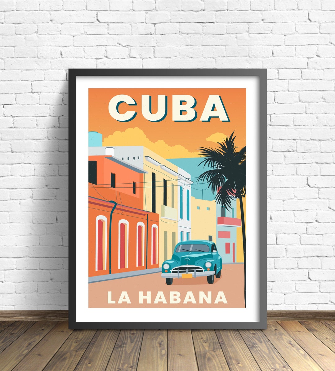 Cuba Travel Poster | La Habama Print - Etsy