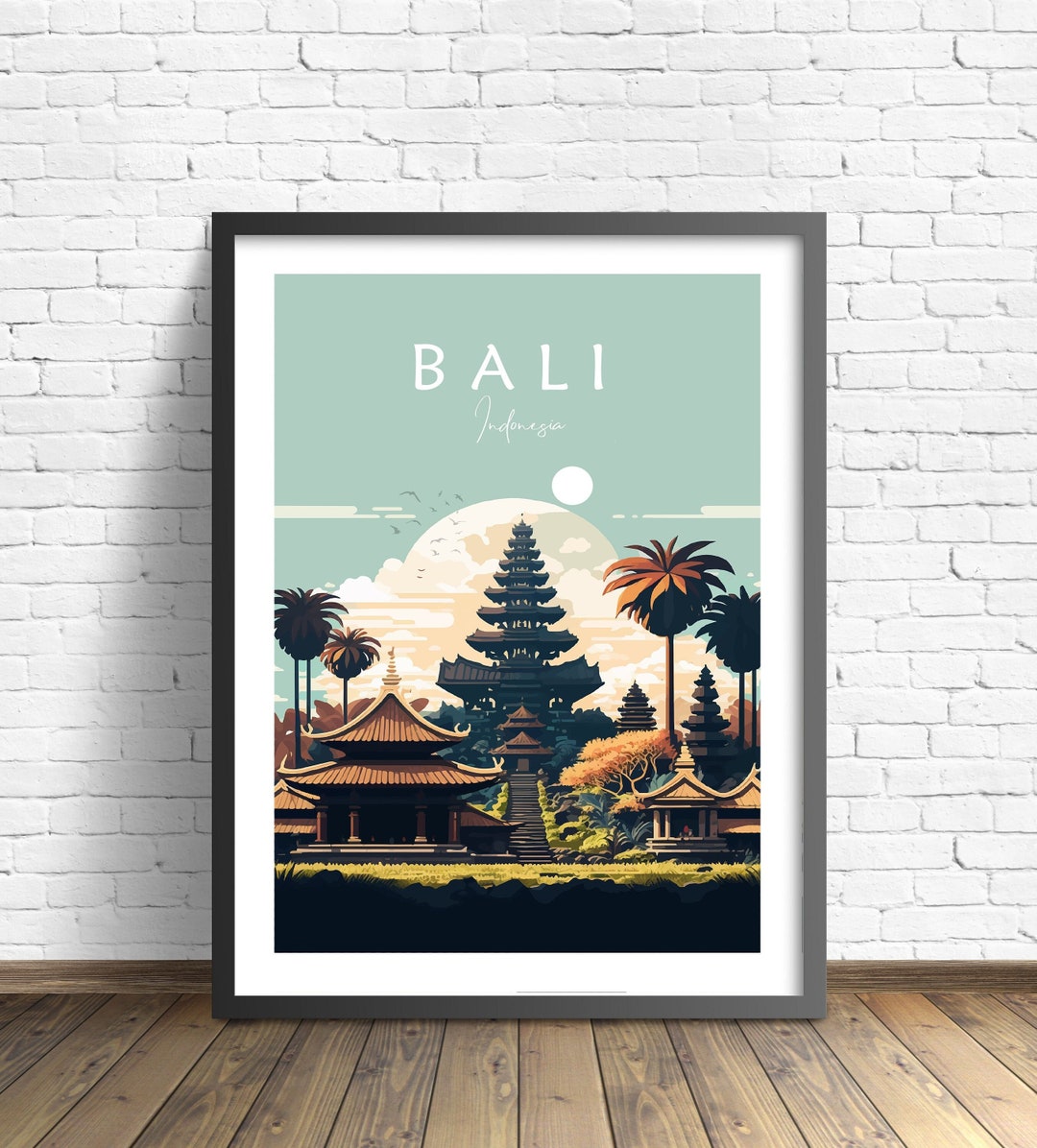 Bali Travel Poster , Indonesia Print , Bali Wall Art - Etsy