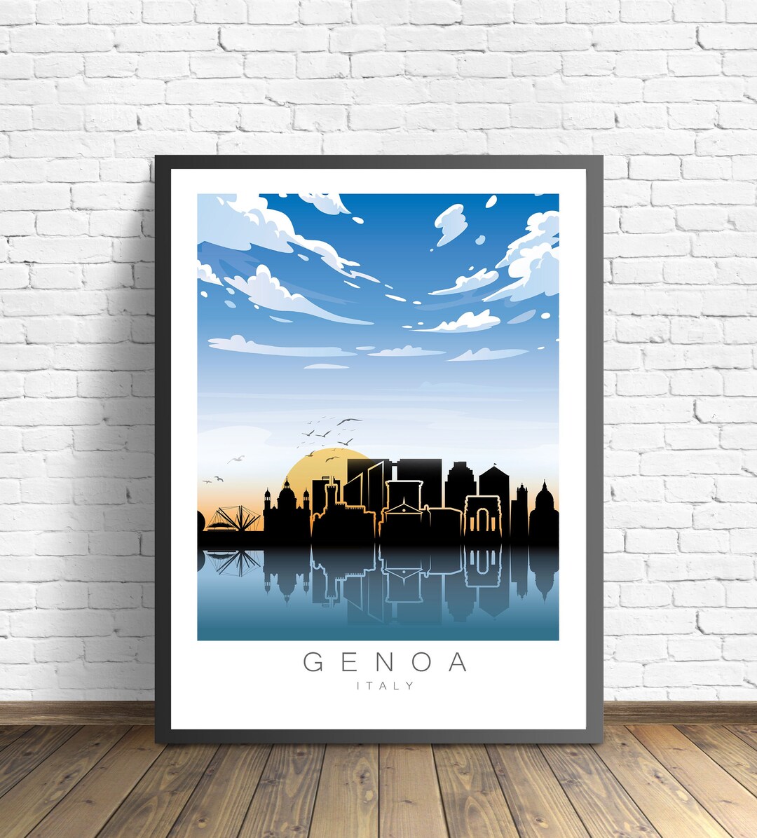 Genoa Travel Print , Italy Poster - Etsy