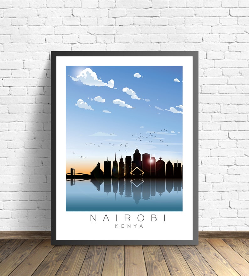 Nairobi Print Kenya Poster Travel Poster - Etsy
