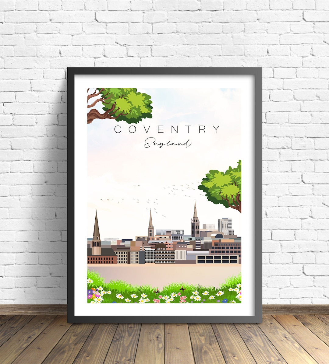 Coventry Travel Poster | England Print | United Kingdom Art Print - Etsy