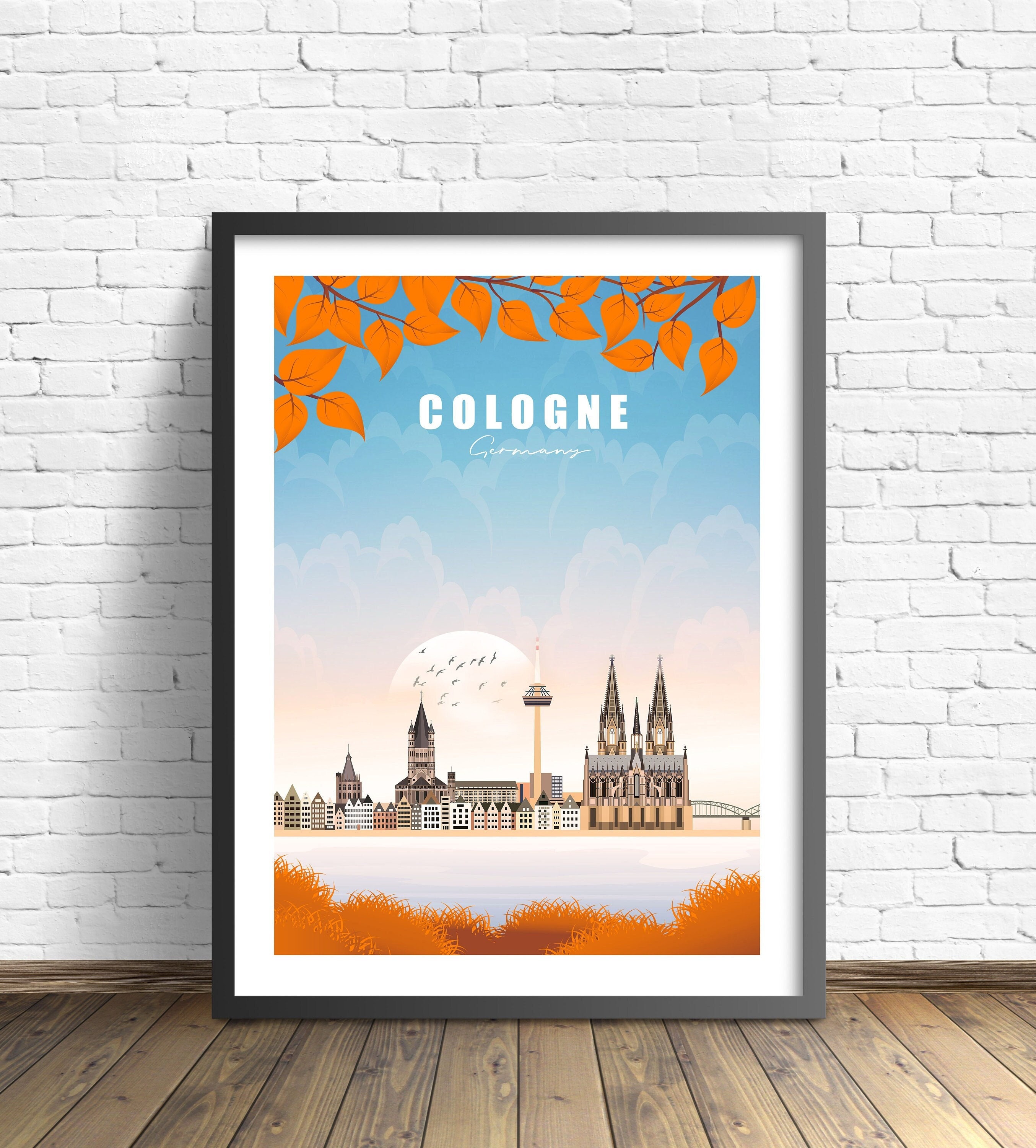 Cologne Travel Poster Germany Print - Etsy