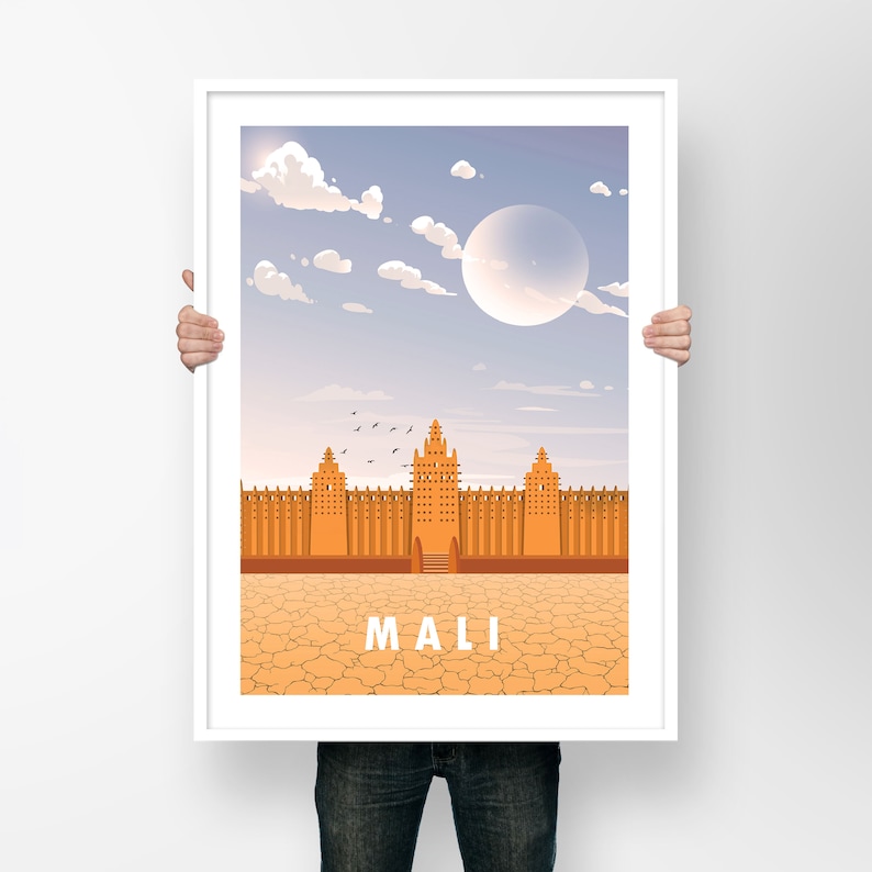 Mali Travel Print Great Mosque of Djenne Poster - Etsy