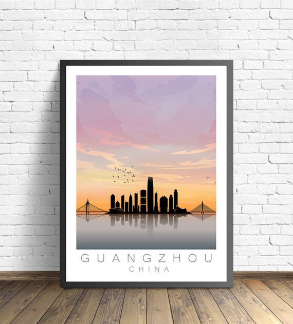 Guangzhou Poster China Print Travel Poster | Etsy
