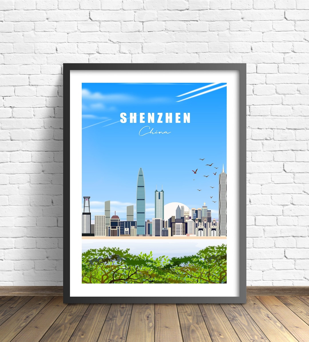 Shenzhen Travel Poster , China Print - Etsy