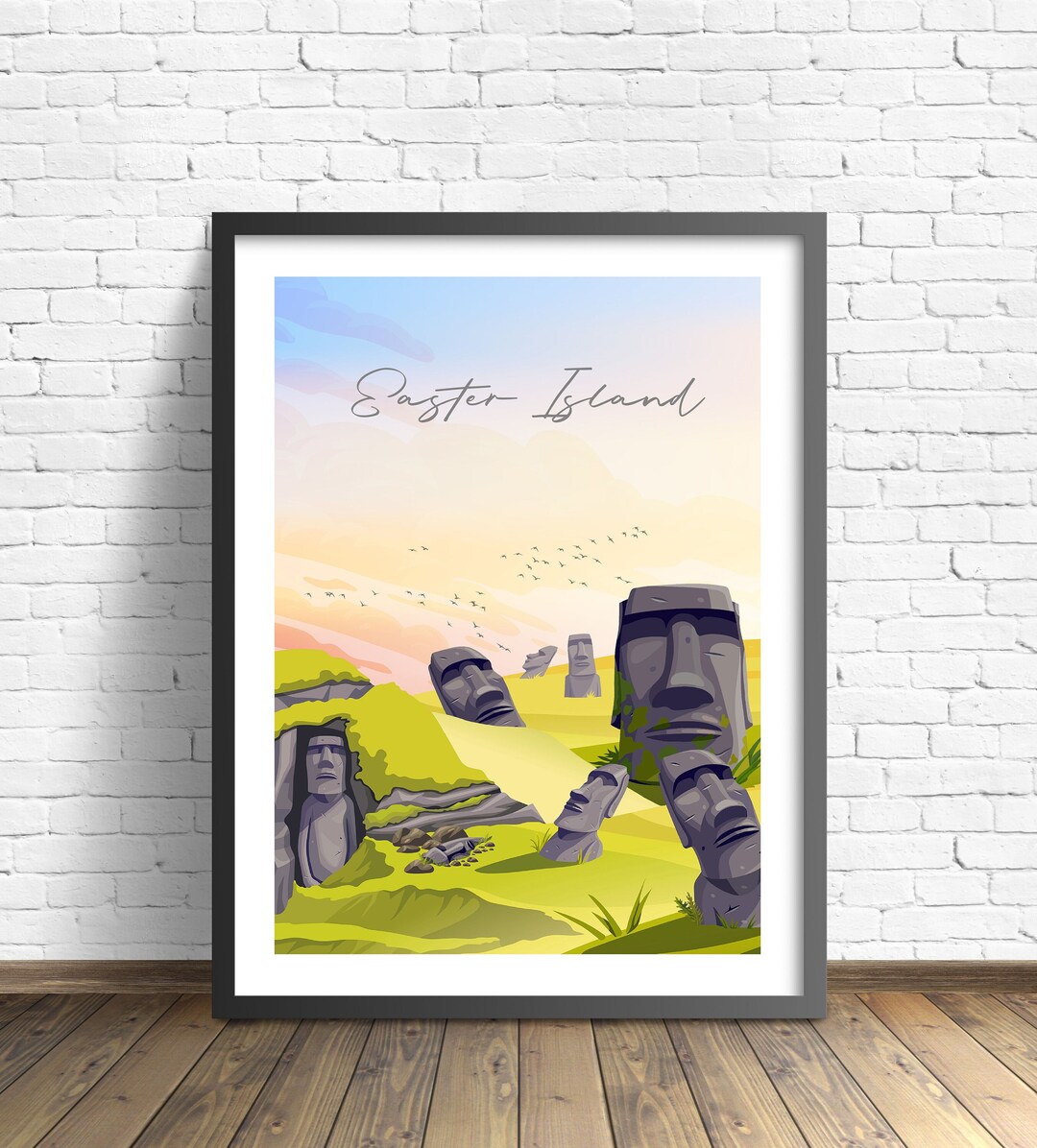 Easter Island Travel Print | Chile Poster - Etsy