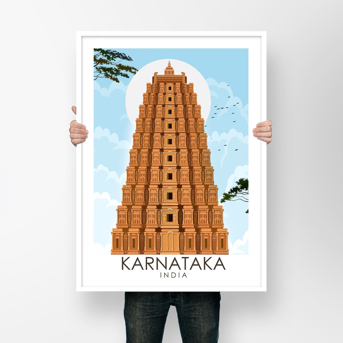 Karnataka Travel Poster | India Print | Hampi - Etsy