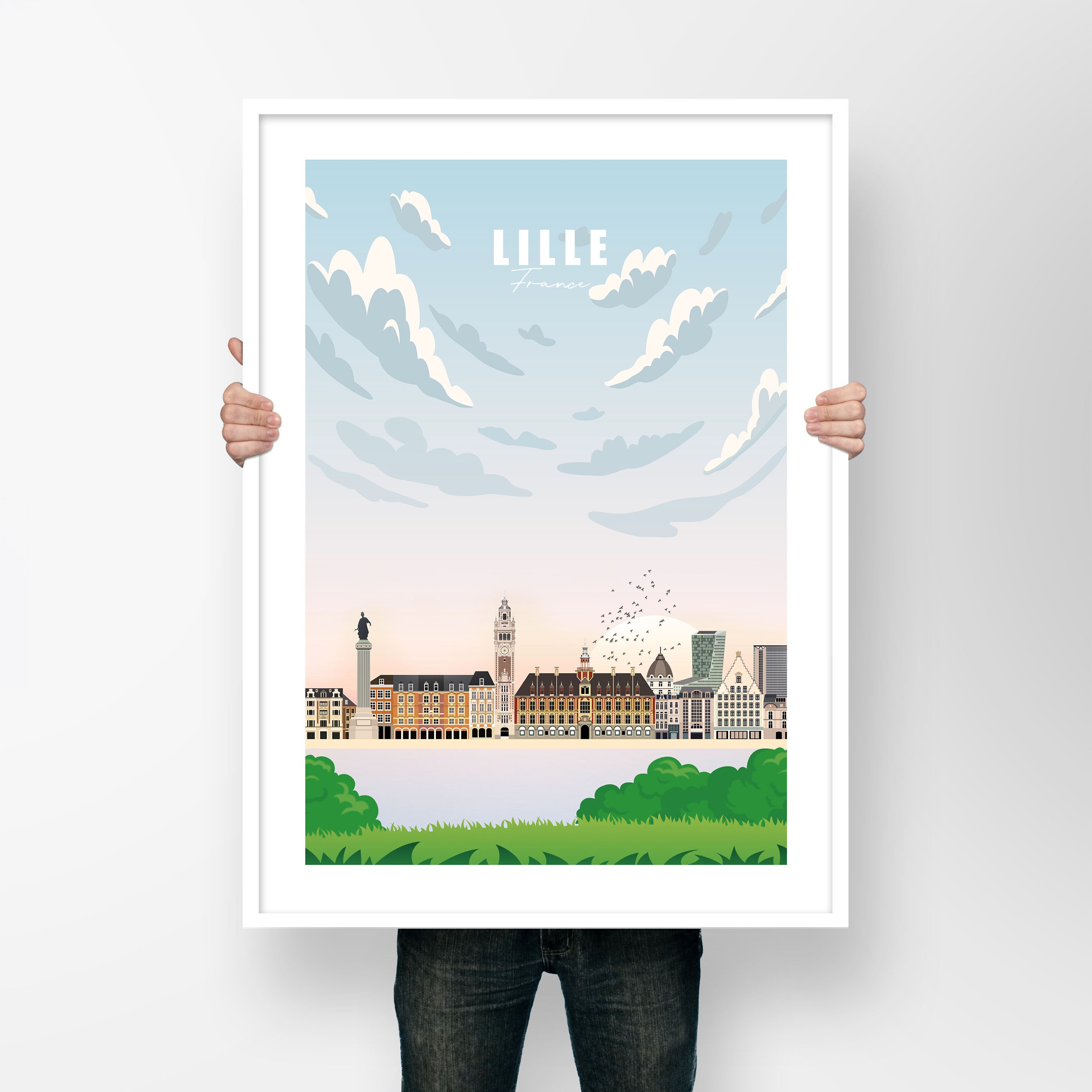 Lille Poster | France Print | Travel Poster - Etsy