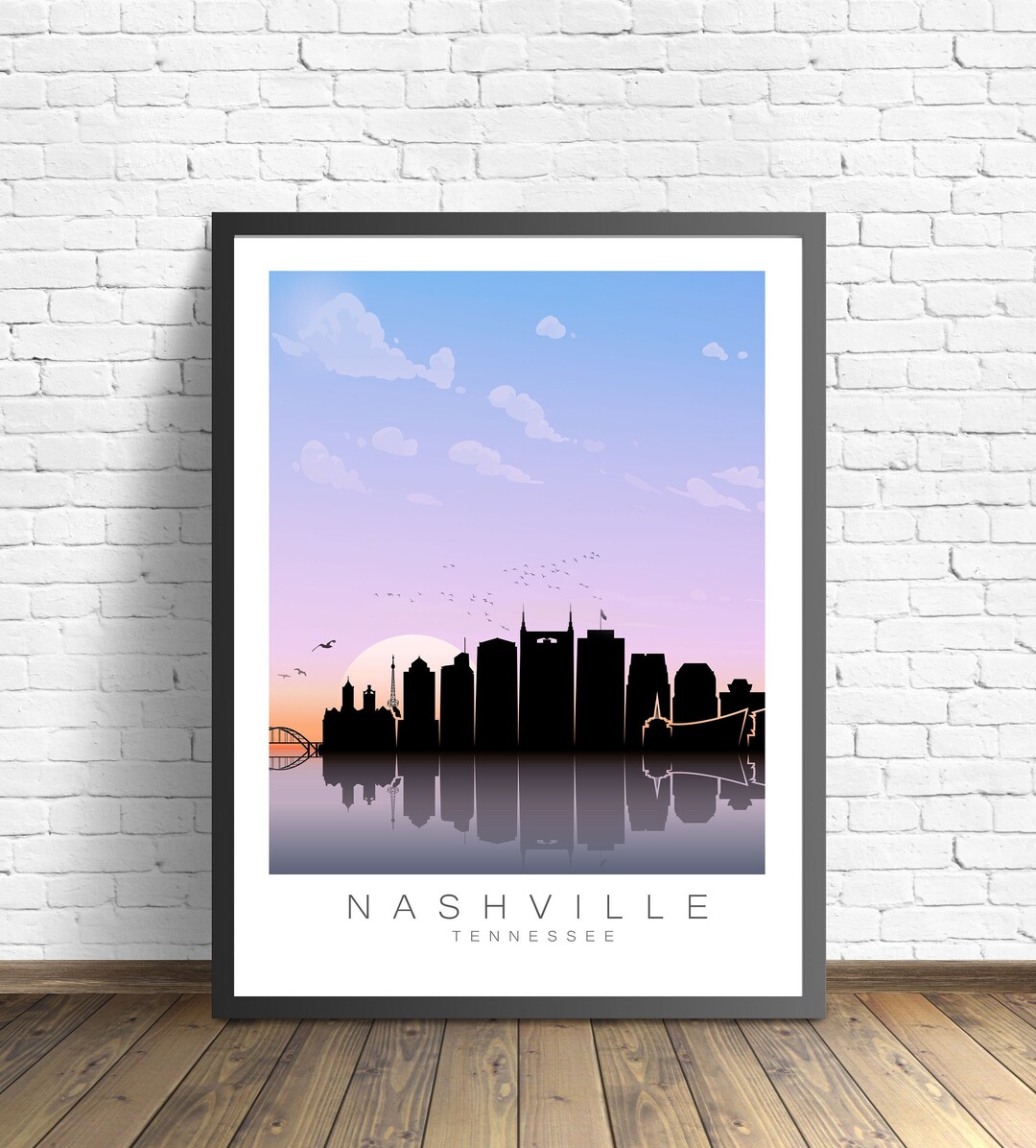 Nashville Travel Poster , Tennessee Print - Etsy