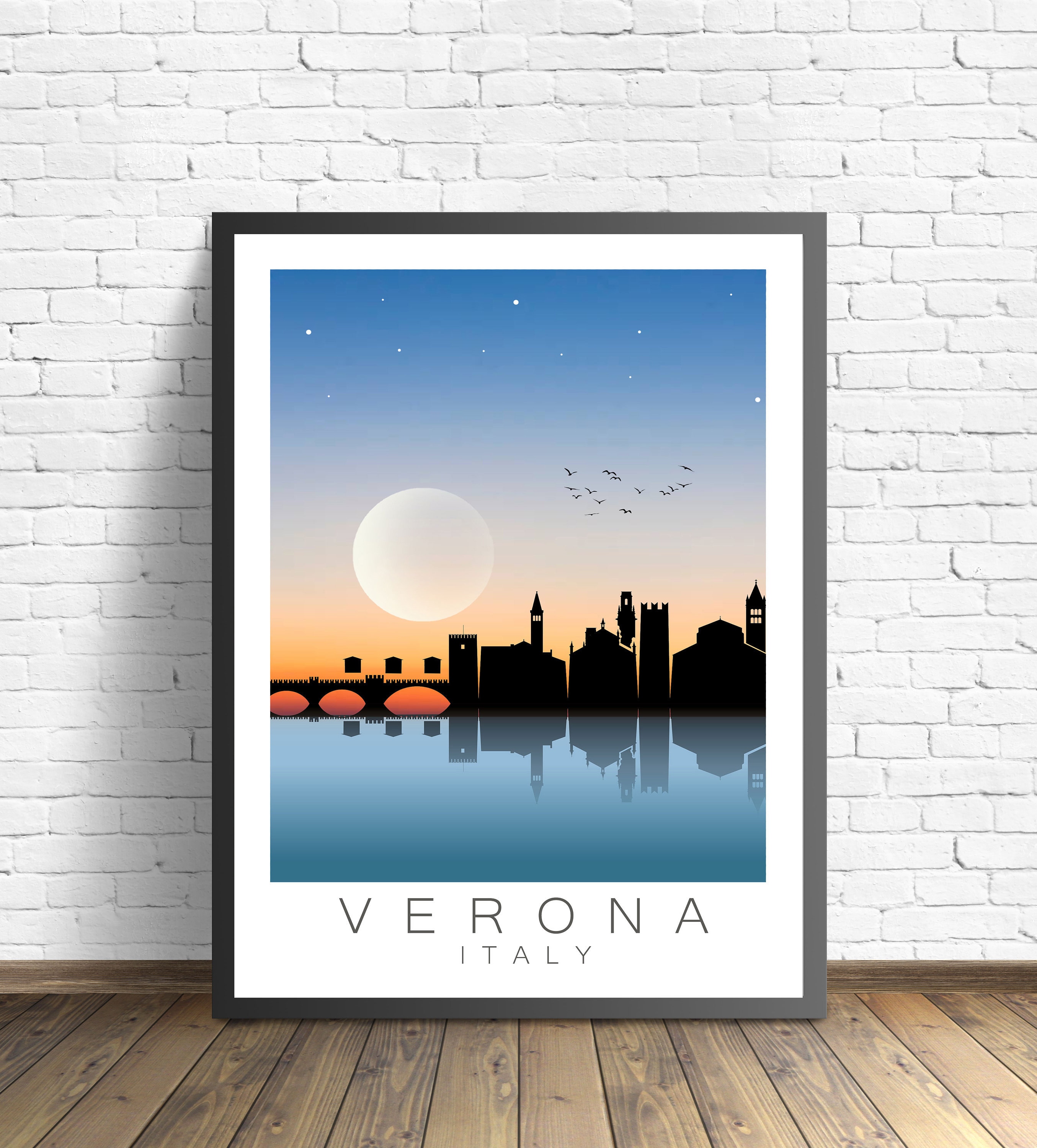 Verona Italy Travel Poster Art Print , Verona Travel Print , Verona ...