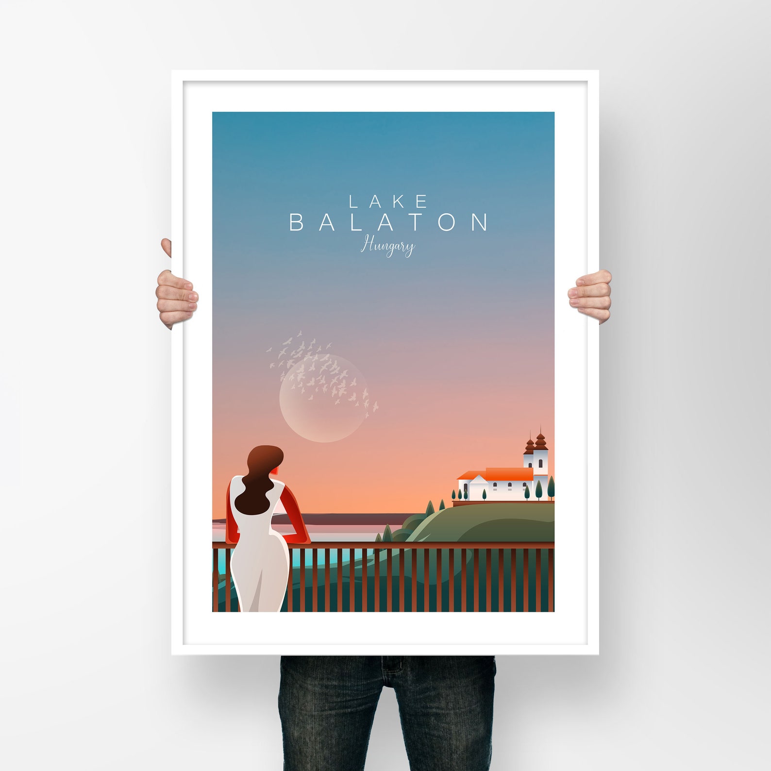 Lake Balaton Travel Poster , Hungary Print - Etsy