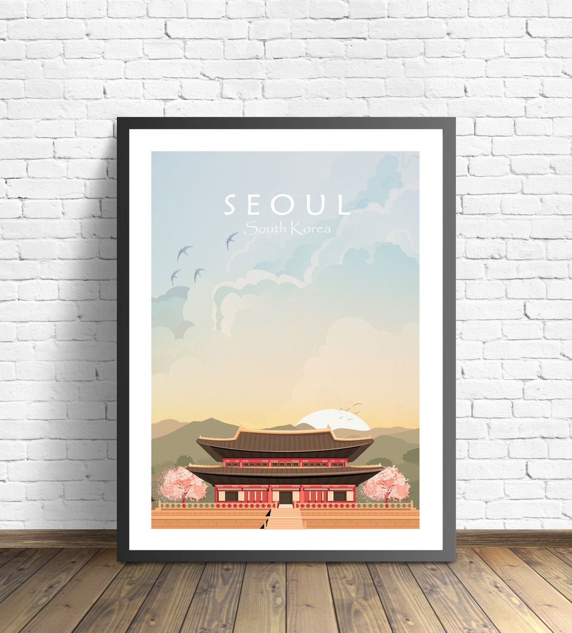 Seoul Travel Poster South Korea Travel Print - Etsy