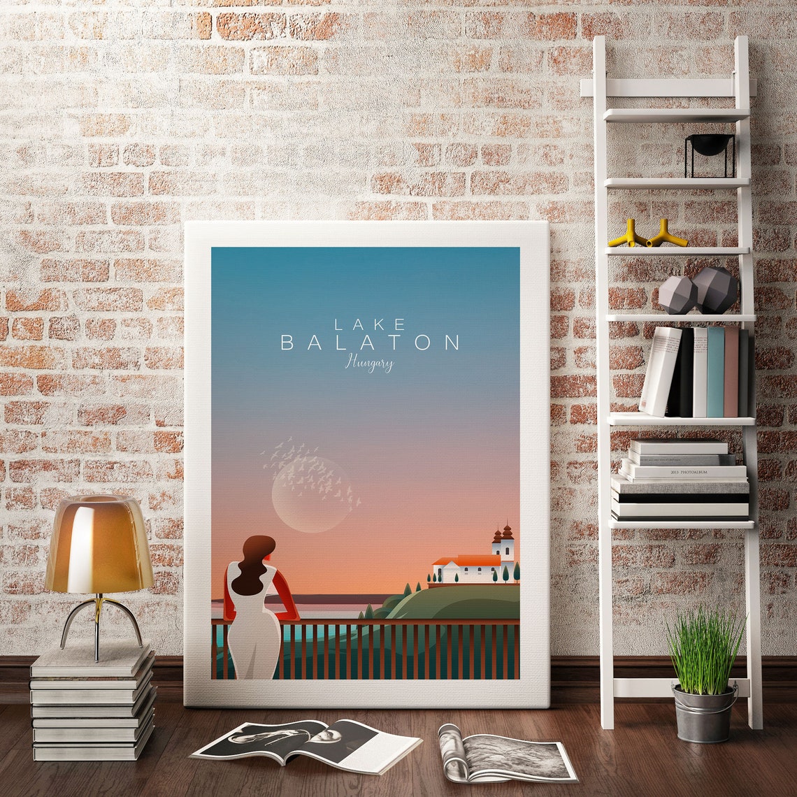 Lake Balaton Travel Poster Hungary Print - Etsy