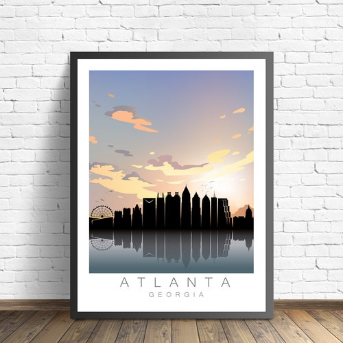 Atlanta Print Atlanta Travel Poster Atlanta Georgia Sizes: - Etsy