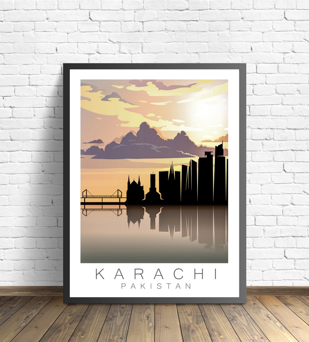 Karachi Travel Poster , Pakistan Print - Etsy